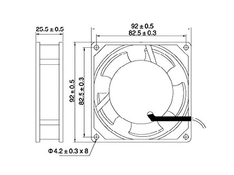 VENTILATOR 9 x 9 LUFTER YJF9225HB - MakTrade